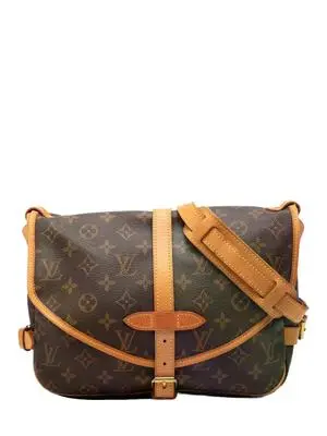 LOUIS VUITTON Monogram Saumur 30 Crossbody Bag - Brown