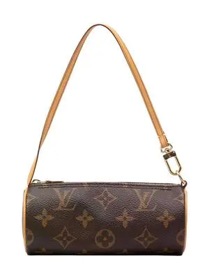 LOUIS VUITTON Monogram Papillon Pochette Handbag - Brown
