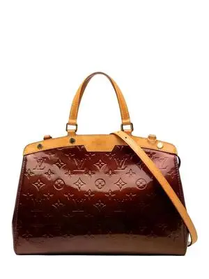 LOUIS VUITTON Monogram Vernis Brea Mm Satchel - Red