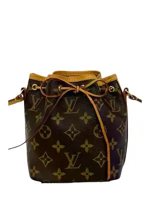 LOUIS VUITTON Monogram Nano Noe Bucket Bag - Brown
