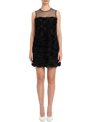TWINSET Sleeveless Mini Sheath Dress - Black