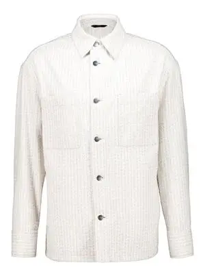 Fendi Fendi Textured Denim Jacket White