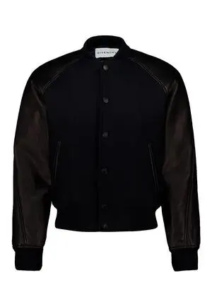 Givenchy Givenchy Logo Paris Bomber Jacket Black