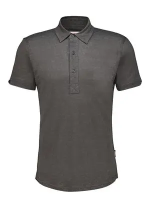 Orlebar Brown Elephant Grey Sebastian Tailored Linen Polo Grey
