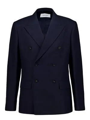 FERRAGAMO Navy Blue Double-Breasted Blazer Blue