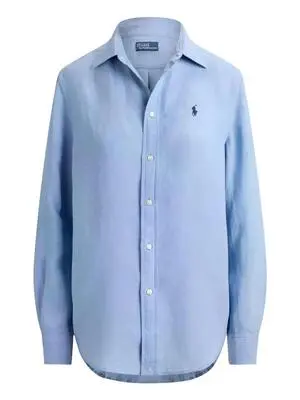 Polo Ralph Lauren Embroidered Linen Shirt - Blue