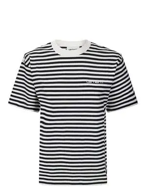 Carhartt Work In Progress Ezra Striped Embroidered T-shirt - Black