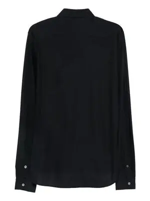 FILIPPO DE LAURENTIIS Button-fastening Curved-hem Shirt - Blue