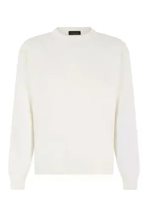 ROBERTO COLLINA Ribbed Trim Sweater - Neutrals