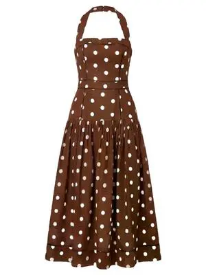 NICHOLAS Vivianne Midi Dress Brown