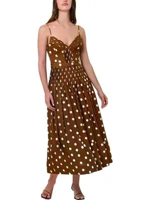 NICHOLAS The Mireille Midi Dress - Brown