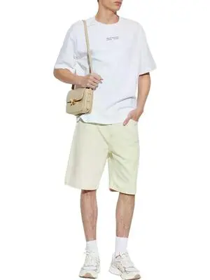 SAMSOE SAMSOE SAEDDIE LOGO-PATCH DENIM SHORTS
