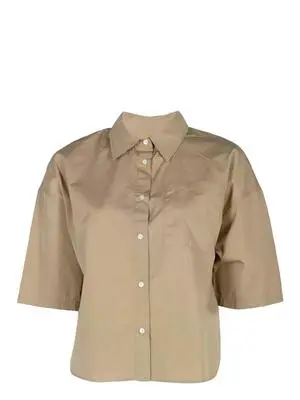 Citizens Of Humanity Cropped Cape Shirt - Neutrals