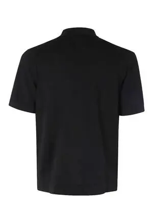 KANGRA Knitted Short-sleeve Shirt - Black