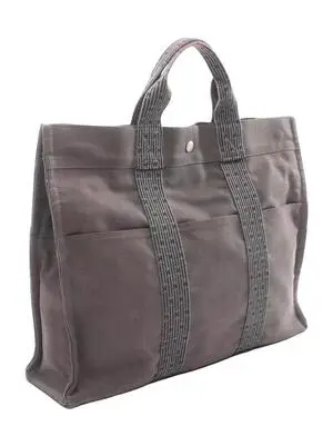 Hermès Herline Mm Canvas Tote Bag - Grey