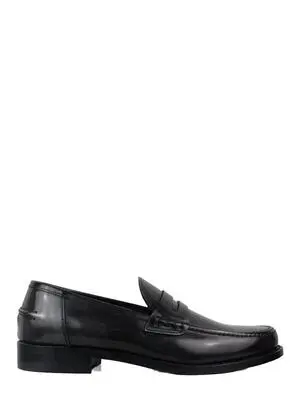 ALBERTO FASCIANI Shiny Leather Loafers - Black