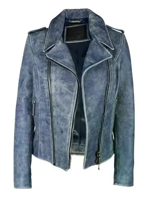 Philipp Plein Silver Zippers Jacket - Blue