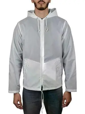 Comme Des Garçons Drawstring Print Jacket - Grey