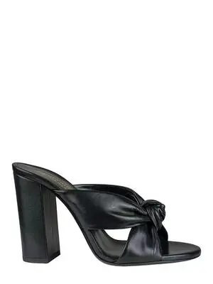 Saint Laurent Loulou Bow-detail Sandals - Black