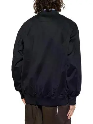 Comme Des Garçons V-neck Sweater With Zip Pocket - Black