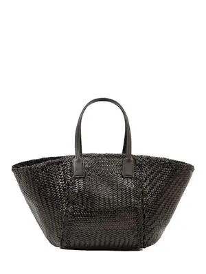 Dragon Diffusion Teresa Woven Leather Tote Bag - Black