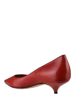 THE ROW Liisa Leather Pumps - Red