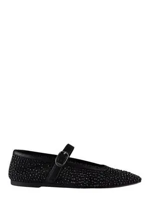 Le Monde Beryl Embellished Ballet Flats - Black