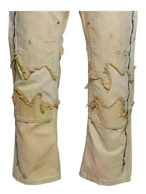 WARREN LOTAS Barbed Wire Double-knee Trousers - Neutrals