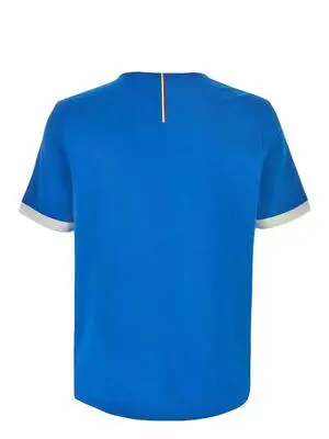 BOSS Logo-patch Contrast-trim Flag-t-shirt - Blue