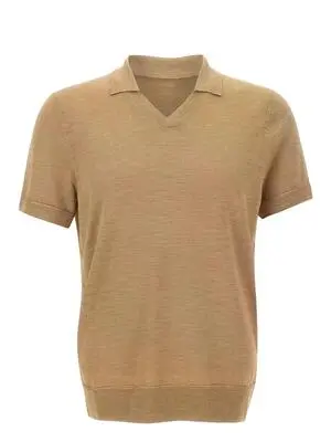 BOSS Fine-knit Silk T-shirt - Neutrals
