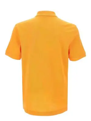 BOSS Embroidered-logo Piqué Polo Shirt Orange
