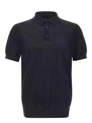 BOSS L-naldo Textured Polo Shirt - Blue