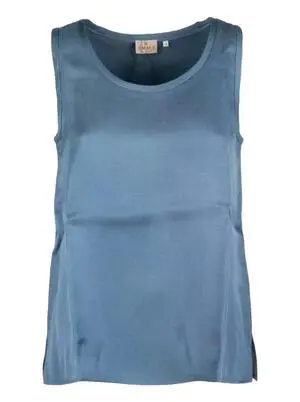 Marella Sleeveless Satin Top - Blue