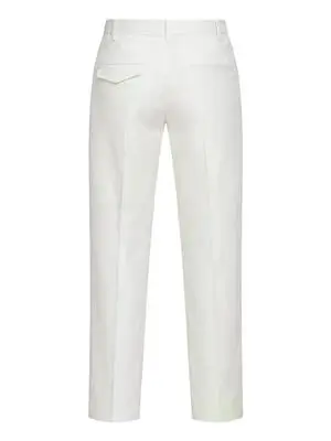 TAGLIATORE Tagliatore Cream Double Pleated Trousers