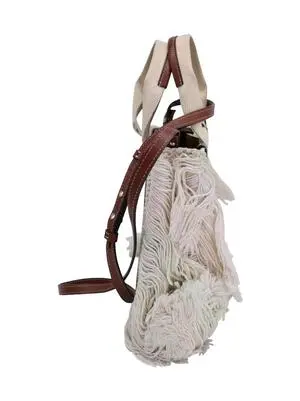 Chloé Woody Knit Fringe Tote Bag - Neutrals