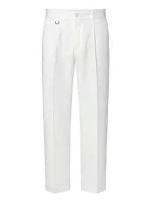 PAOLO PECORA Pleated D-ring Trousers - Neutrals