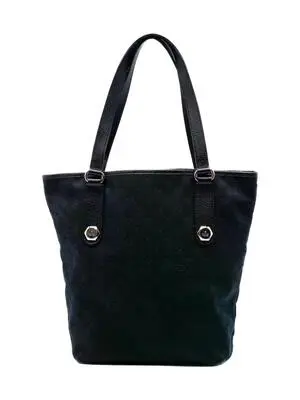 Gucci Gg Canvas Charmy Tote Bag - Blue