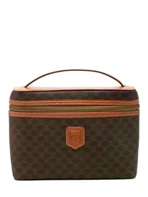 Celine Macadam Coated Canvas Vanity Bag - Brown
