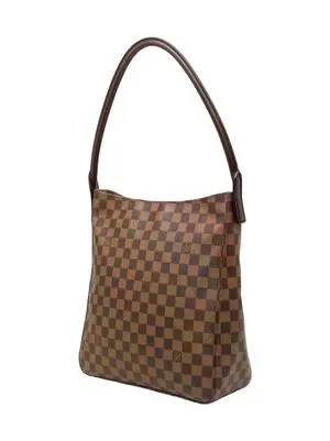 LOUIS VUITTON Damier Ebene Looping Gm Tote Bag - Brown