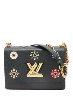 LOUIS VUITTON 2017 Epi Mechanical Flowers Twist Mm Crossbody Bag - Black