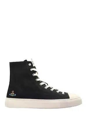 VIVIENNE WESTWOOD Embroidered High-top Sneakers - Black