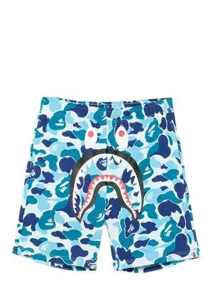 A BATHING APE Abc Camo Shark Shorts - Blue
