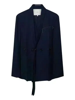 SETCHU Double-breasted Shawl-lapel Jacket - Blue