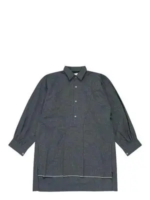 SETCHU Pleated Bib Long Sleeve Shirt - Grey
