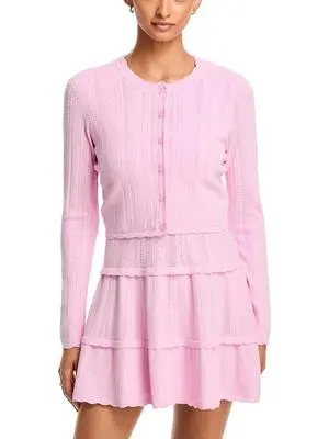 LoveShackFancy Loveshackfancy Nadiya Cardigan Candy Floss Pink