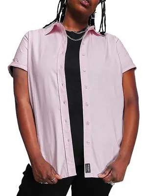 WILDFANG Essential Oxford Button-up Shirt - Blush