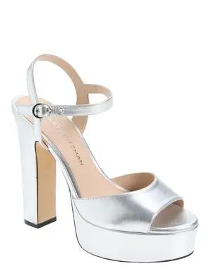 STUART WEITZMAN Reade Platform Sandal - Silver