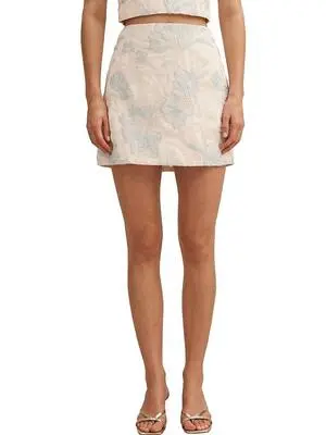 EVER NEW Calliope Embellished Mini Skirt - Blue Co-ord