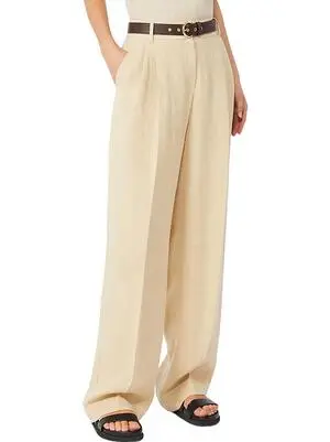 Max Mara Belted Wide Leg Pants - Colonial