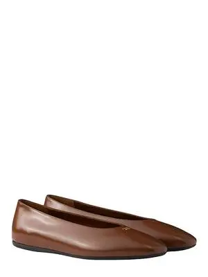 PRADA Prada Brushed Leather Ballerinas